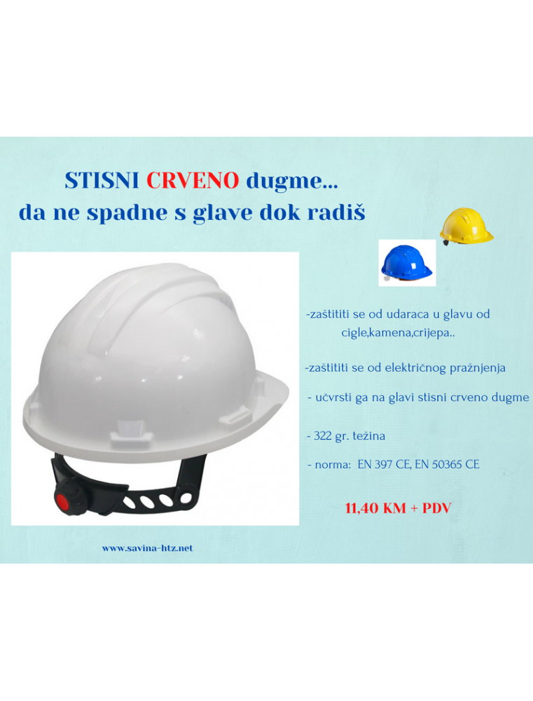 ZAŠTITNI ŠLJEM/KACIGA na točkić Boja Bela